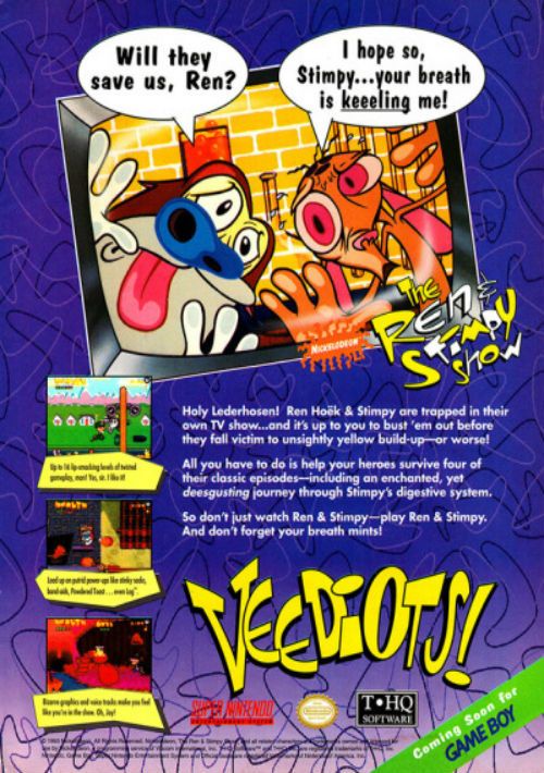 Ren & Stimpy Show, The - Veediots! ROM Download - Super Nintendo(SNES)